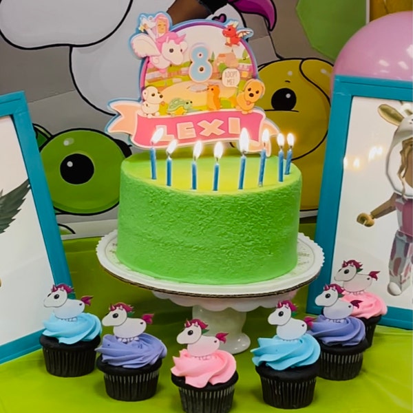 Video Game Cake Topper, Roblox Adopt Me Cake Topper, Adopt Me Cake ...