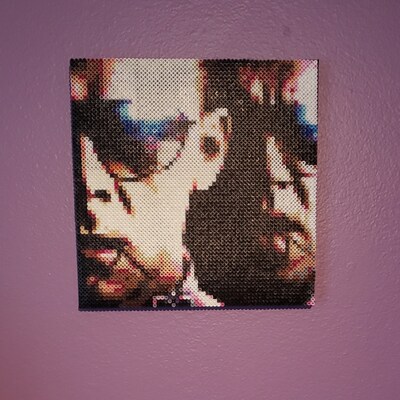 3D JAWS Retro Movie Poster Art. Handmade Pixel Art. Perler Beads on ...