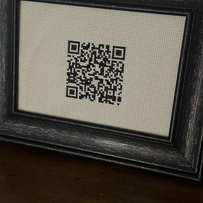 Rickroll QR Code Cross Stitch Pattern - Etsy