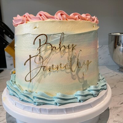 Acrylic Name and Name Cake Topper or Charm. Various Fonts, Colours ...