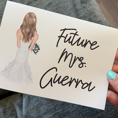 Future Mrs. Custom Engagement Card Personalized Wedding Stationery ...