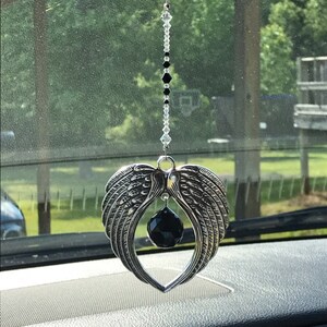 ANGEL WINGS Car Charm Suncatcher, Made With Pewter Wings and Swarovski ...