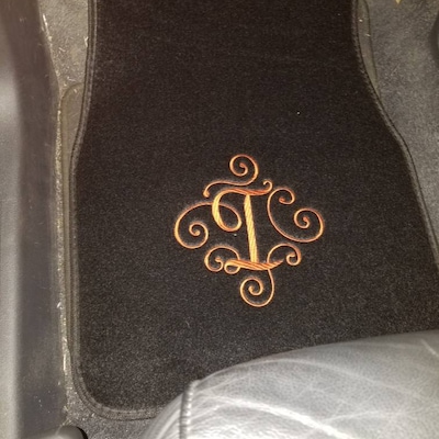 Car Accessories Floor Mats Custom Personalized Single Letter Embroider ...