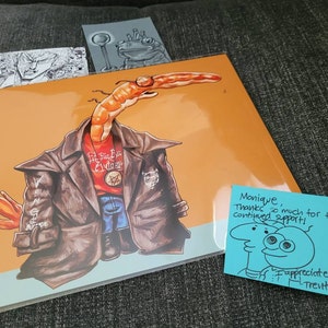 Shrimp Smiling Friends Cartoon Print Adult Swim - Etsy