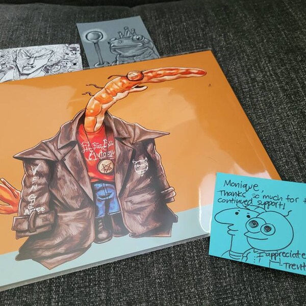 Shrimp | Smiling Friends | Cartoon Print | Adult Swim - Etsy