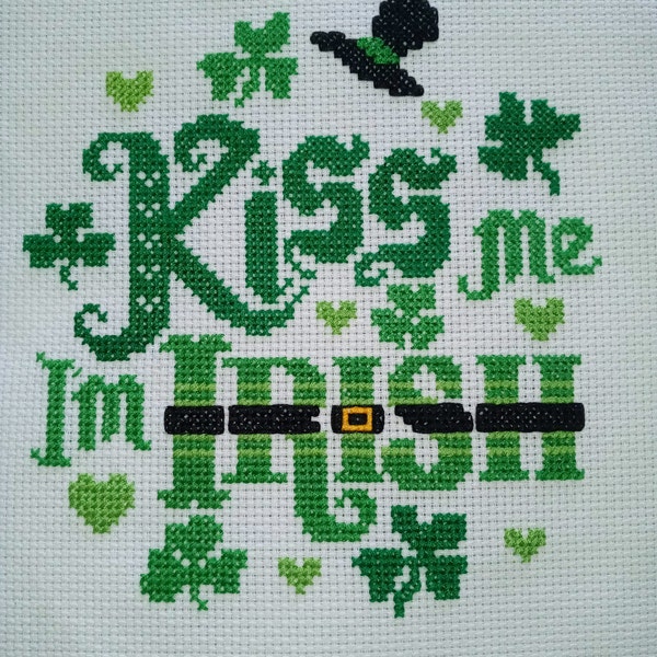 St Patricks Day Cross Stitch Pattern, Shamrock Cross Stitch Pdf, Irish ...
