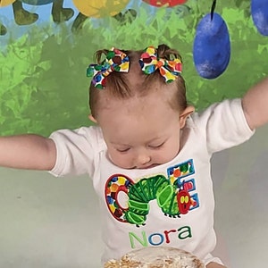 The Very Hungry Caterpillar Bows, Caterpillar Headband, Baby Bows ...
