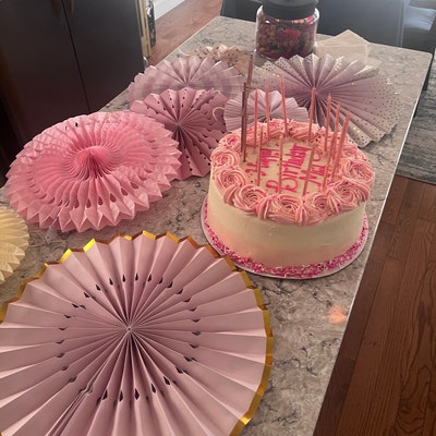 Papakit Deluxe Large Paper Fans Wall Decoration Set Set of 26 Birthday ...