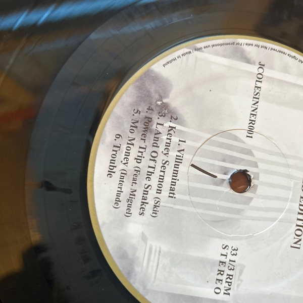 J. Cole J Cole Born Sinner 2LP Vinyl Limited Black 12" Record - Etsy