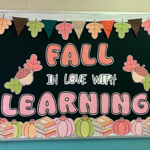 Fall Bulletin Board Printable Pumpkin Spice Door Classroom Decor ...