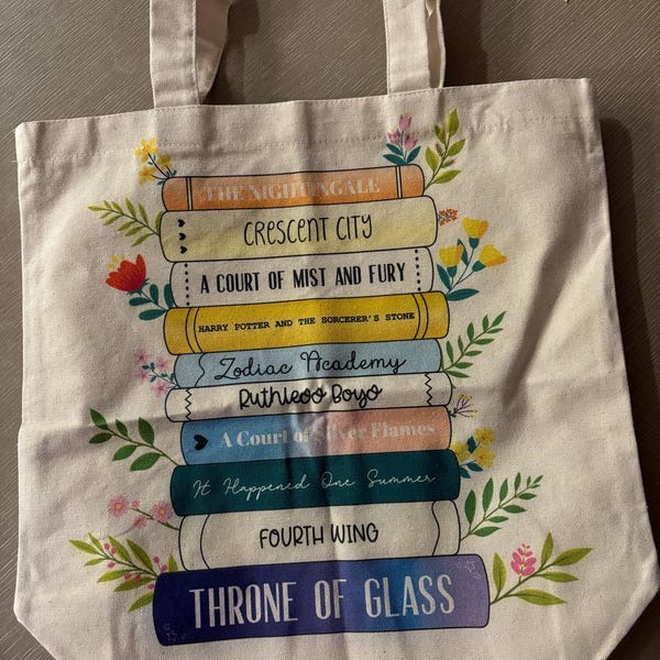 Custom Canvas Tote Bag for Kids , Personalized Book Bag, Library Bag ...