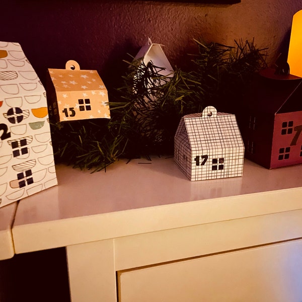 Village Gift Box SVG, Advent Box SVG, Favor Box SVG, Box Template ...