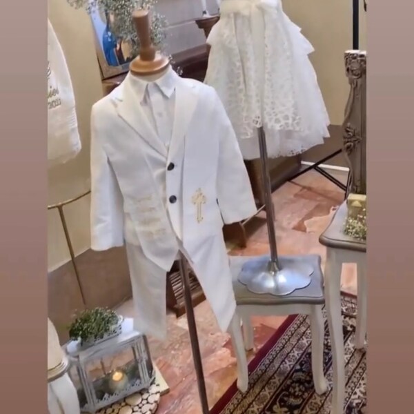 Custom Baptism Bundle - Bib, Stole, Towel and Shoes - Dedication, New ...