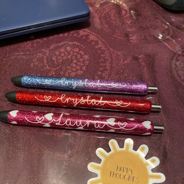 Valentine’s Day Glitter Pen | Heart Glitter Pen | Love Glitter Pen ...