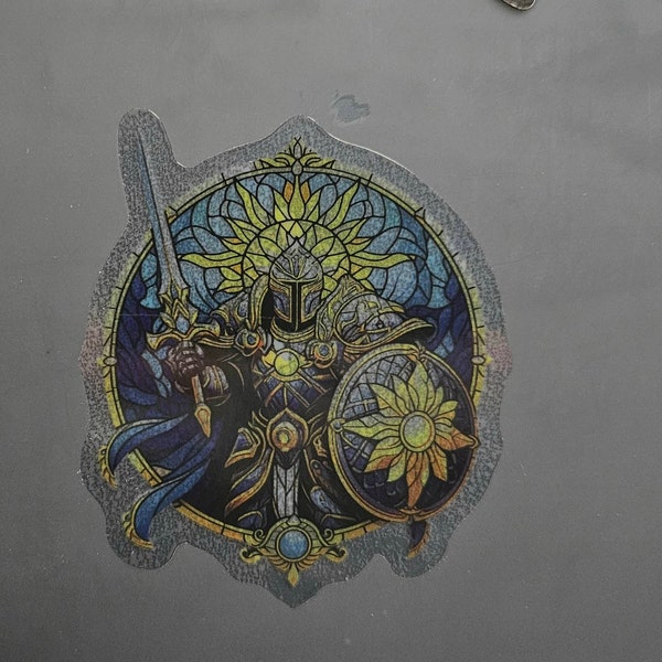 Stained Glass Druid Sticker - Dungeons & Dragons Fantasy Art - 2"x2" or ...