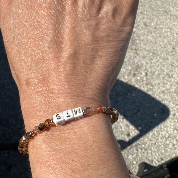 Inspirational Word Bracelet - Beaded Little Words Bracelet - Custom ...