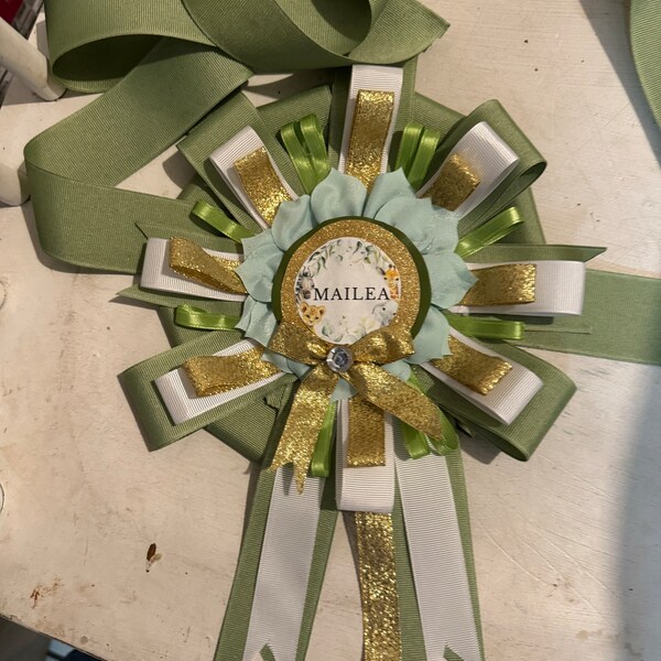 Girl Pink Elephant Baby Ribbon, Diaper Cake Ribbon, Girl Baby Shower ...