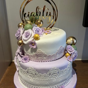 Handmade Martini Glass Cocktail Mirror Acrylic Number Cake Topper - Etsy