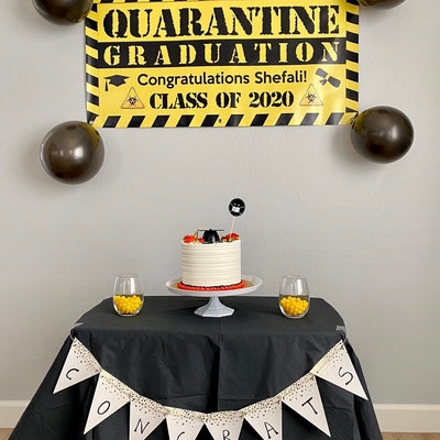 Quarantine Graduation 2020 Vinyl Banner Sign Free Overnight Shipping - Etsy