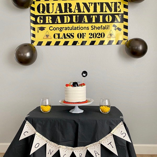 Quarantine Graduation 2020 Vinyl Banner Sign Free Overnight Shipping - Etsy
