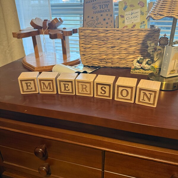 Personalized Nursery Name Block Letters - Custom Wooden Name Blocks for ...