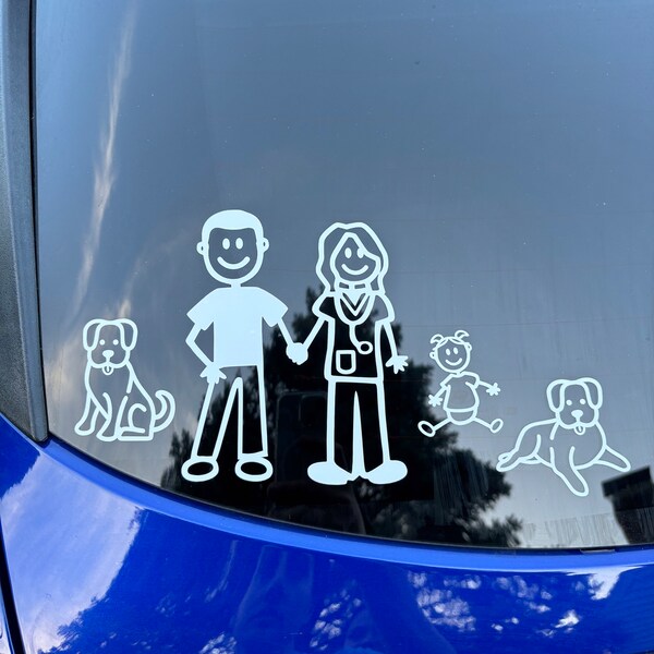 Create Your Own Stick Figure Family Decal/sticker - Etsy