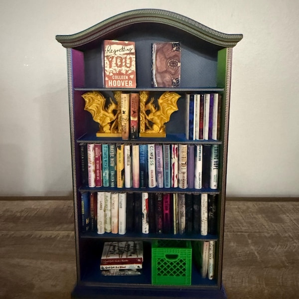 1/6 Scale 3 Shelf Mini Library Cart/ Mini Brands Books / Mini Books ...