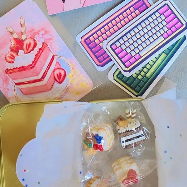 Jelly Cream Cookie Artisan Keycap | Cute Miniature Dessert Food Key for ...