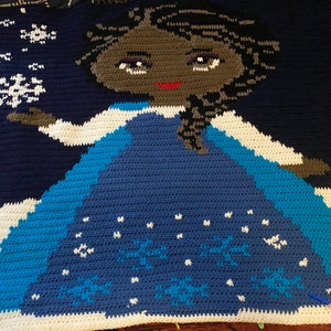 Rapunzel Princess Graph Written Instructions C2C Row by - Etsy