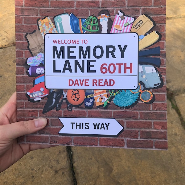 Personalised 60th Birthday Memory Lane Book UK Edition, Milestone ...