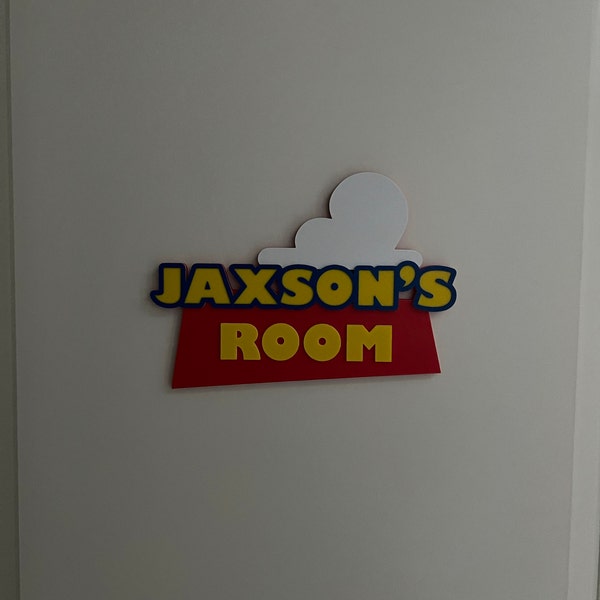 Toy Room Door Name Sign Custom Made 3D Printed Story Sign for a ...
