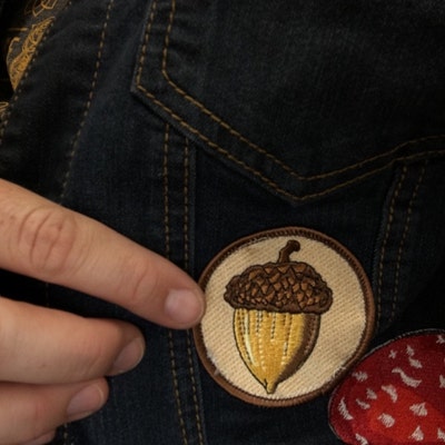 Acorn Nature Embroidered Patch - Etsy