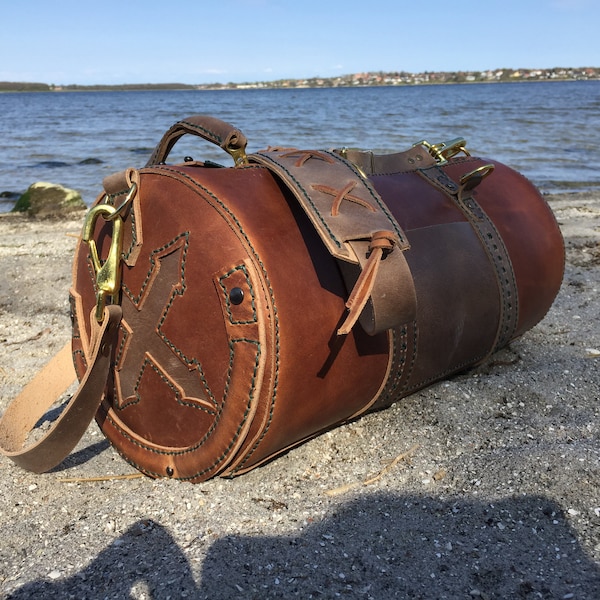 PDF & DXF Leather Duffle Bag Pattern Set - Leather Bag Pattern ...