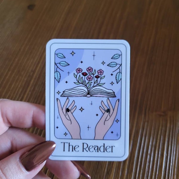 The Reader Tarot Card Sticker, Book Lovers, Book Club, Fantasy, Kindle ...