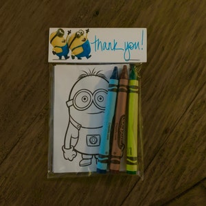 Minions Coloring Packs Coloring Pages Party Favor Crayola Crayons - Etsy