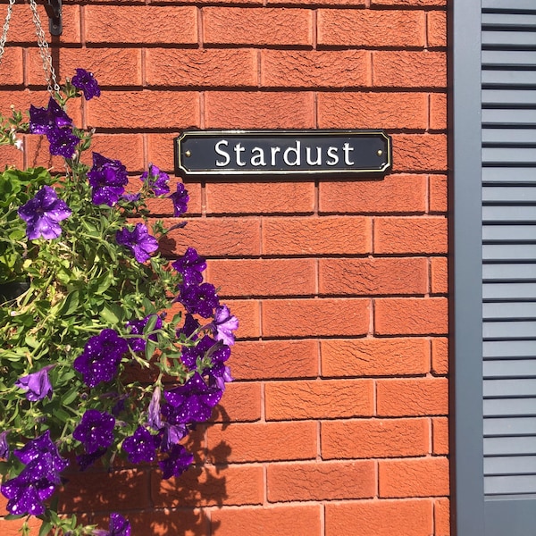 Square Solid Cast Resin House Number Sign Various Colours Available ...