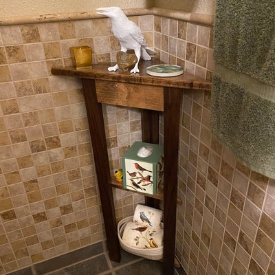 Corner Table With Shelves - Etsy