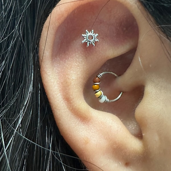 Daith Piercing Earring, Daith Jewelry, Ombre Cartilage Jewelry, Mix and ...