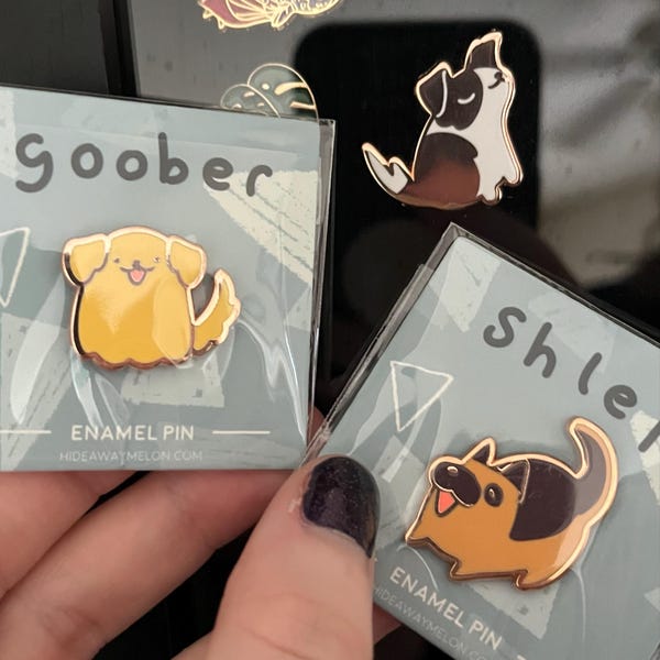 Mini Doggy Pins Set C (collins, Goober, Shlep) - Hard Enamel Pin - Etsy