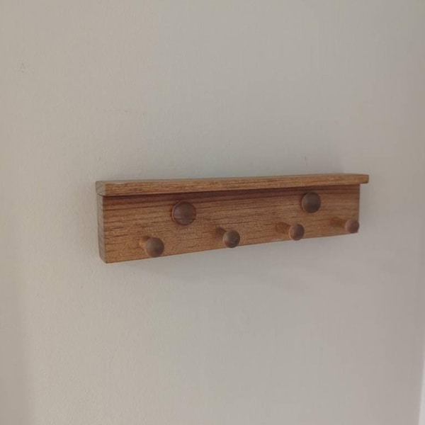 Farmhouse Decor Shelf | Shaker Peg Shelf | Coat Rack With Shelf | Wood ...