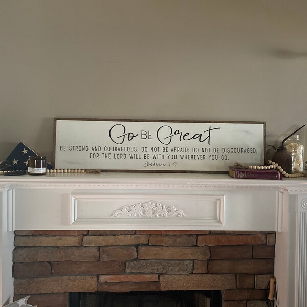 GO BE GREAT Wooden Sign | Family Room Sign | Painted Wood Signs ...