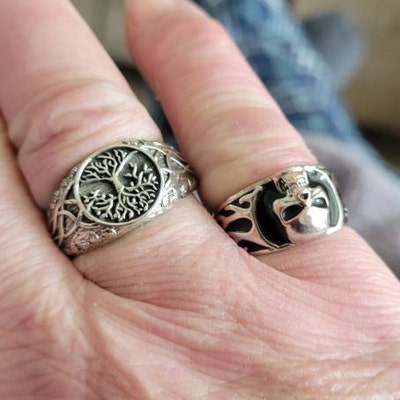 Japanese Koi Fish With Onyx Ring for Men, Signet Gemstone Ring, Onyx ...