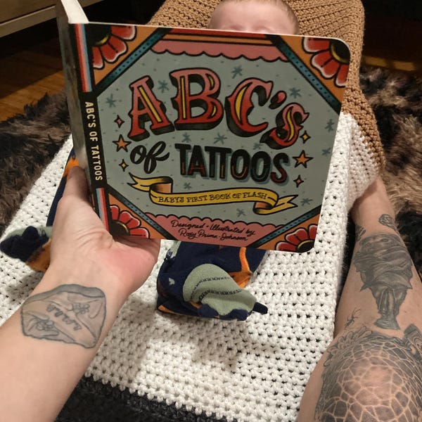 Abc's of Tattoos Baby Board Book - Cute Kids Gift - Hardcover - Edgy ...