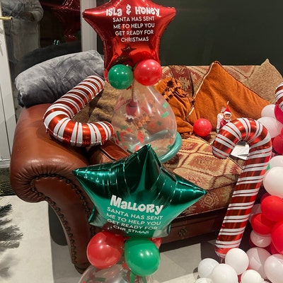 Personalised Elf Arrival Balloon Kit ELF BALLOON Elf POP Balloon - Etsy UK