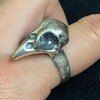 Bird Skull Ring Solid Sterling Silver Baby Crow Skull Ring Size Six ...