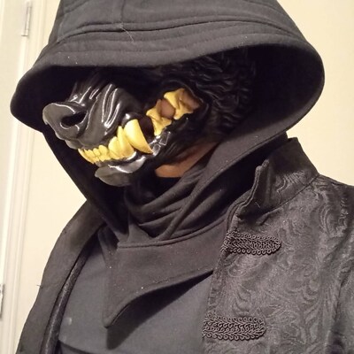 Samurai Wolf Mask Samurai Mask Oni Mask Mempo Cosplay - Etsy