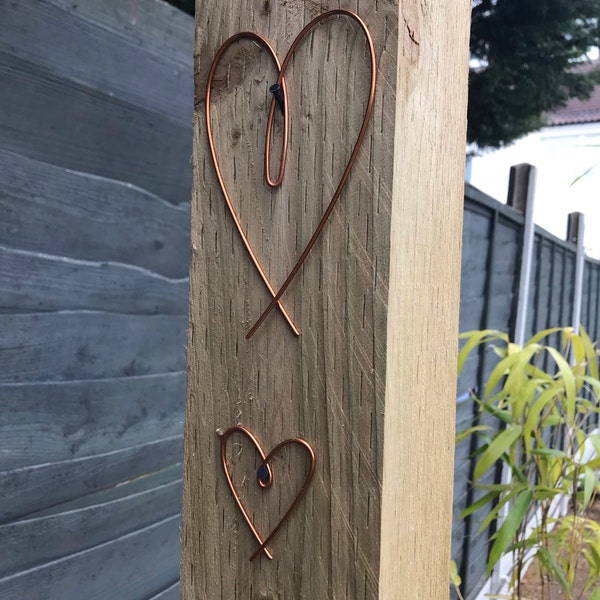Handmade Wire Heart Wall Sign. Wire Art, Wire Words, Bedroom, Scandi ...