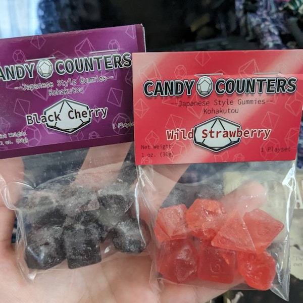 Wild Strawberry Candy Dice Play Set, Kohakutou Gummies, Dungeons and ...
