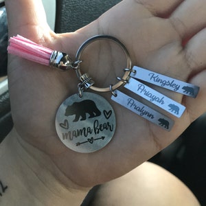 MAMA BEAR Keychain BABY Bear Mom Gift Keychain Momma Gift Mama Gift ...