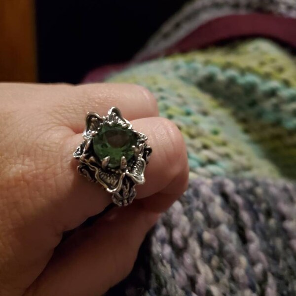 Giger Inspired Alien Ring Amethyst Version Biomechanical Organic Art ...